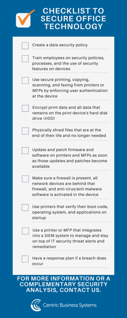 Checklist to Secure Office Technology