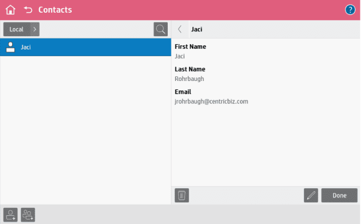 HP Quick Guide: Managing the Address Book from the MFP
