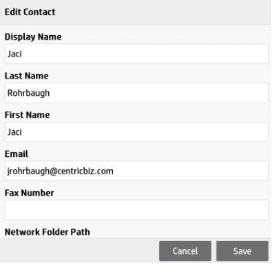 HP Quick Guide: Managing the Address Book from the MFP